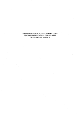 The psychological, psychiatric and psychophysiological correlates of ...