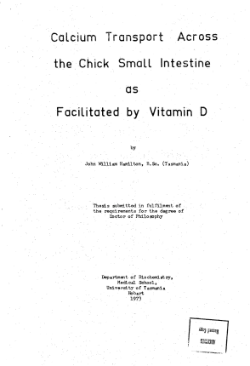 Calcium transport across the chick small intestine as facilitated by ...