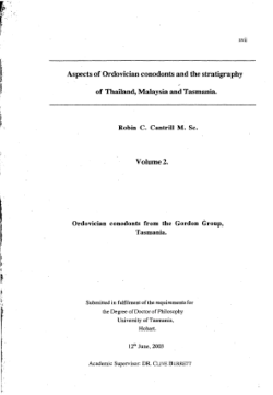 Aspects of Ordovician conodonts and the stratigraphy of Thailand ...