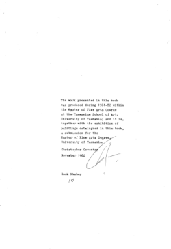 Item - [Submission for the Master of Fine Arts degree] - University of ...