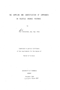 The sampling and identification of components in volatile organic mixtures