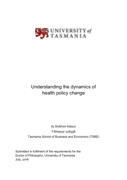 Understanding the dynamics of health policy change