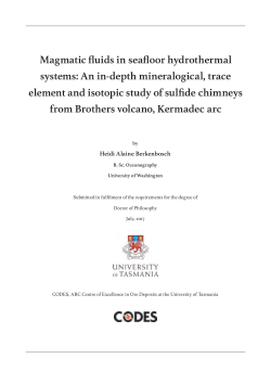 Magmatic fluids in seafloor hydrothermal systems : an in-depth ...