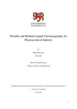 Portable and modular liquid chromatography for pharmaceutical industry