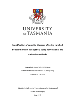 Item - Identification of parasitic diseases affecting ranched Southern ...