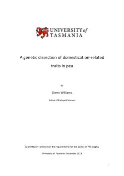 A genetic dissection of domestication-related traits in pea