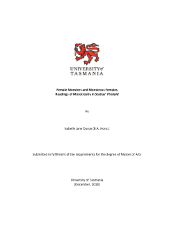 Female monsters and monstrous females : readings of monstrosity in ...
