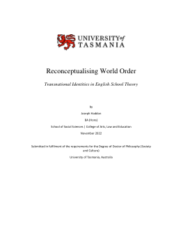 Reconceptualising world order : transnational identities and English ...