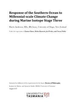 Response of the Southern Ocean to millennial-scale climate change ...