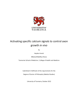 Activating specific calcium signals to control axon growth in vivo