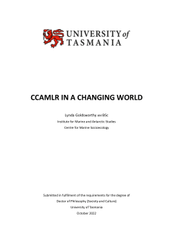 CCAMLR in a changing world