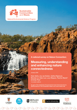Item - A national survey on Nature Connection: Measuring, understanding ...