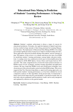 Item - Educational Data Mining in Prediction of Students’ Learning ...