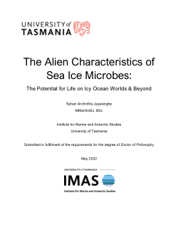 The alien characteristics of sea ice microbes : the potential for life ...