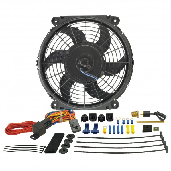 Dyno-Cool Straight Blade Elect. Fan/Thrmostat Kit 9 Inch - National ...