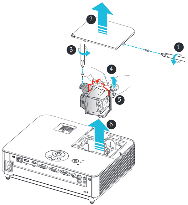 Original bulb inside Projector Lamp Module for NEC NP35LP / 100014090 ...