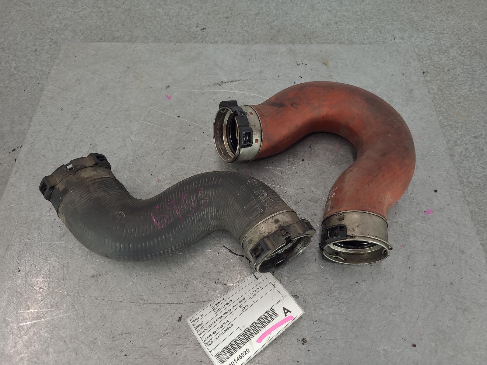 MERCEDES SPRINTER 2006-2018 INTERCOOLER INTERCOOLER PIPES/HOSES ONLY ...