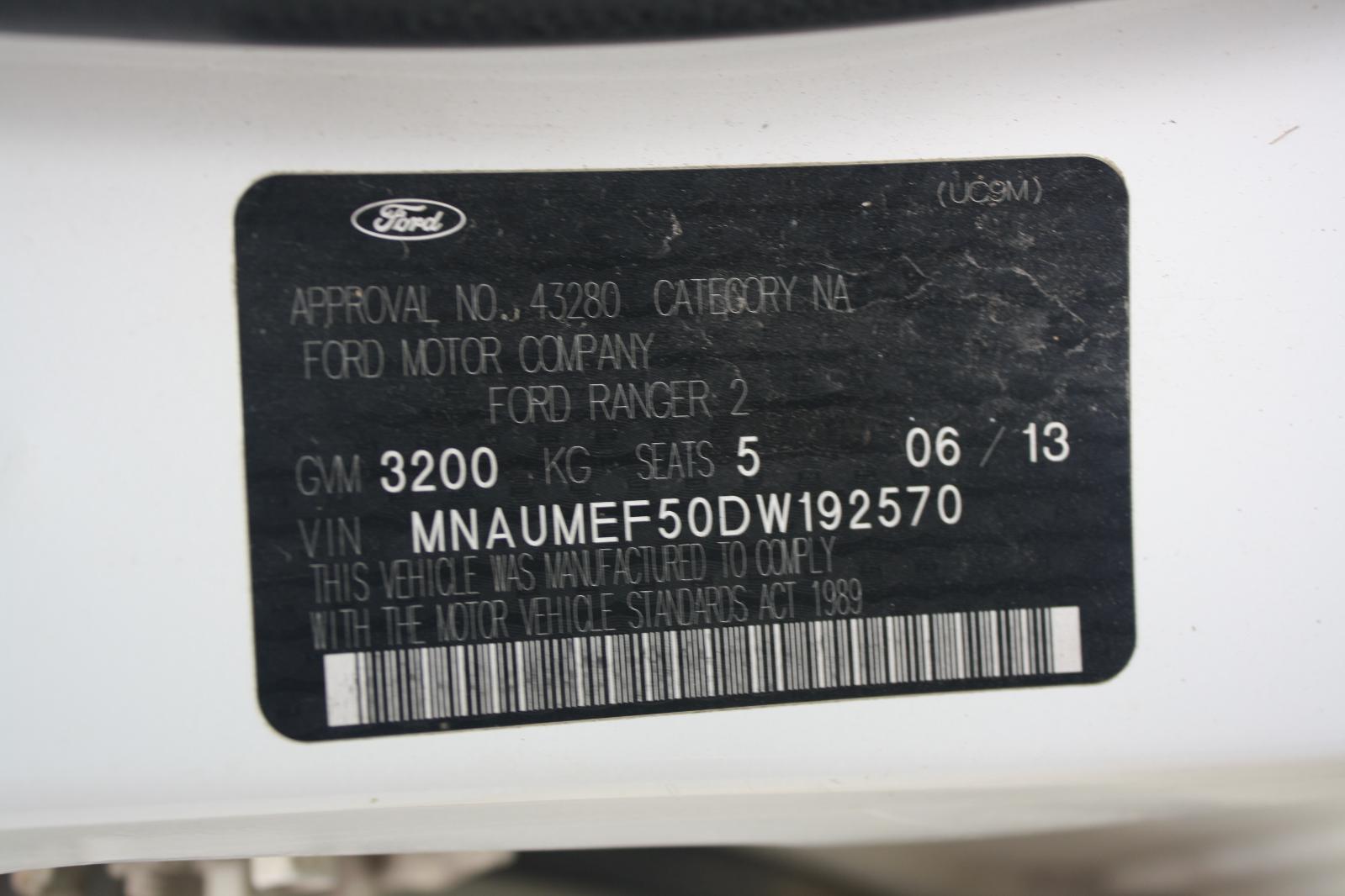 FORD RANGER SEAT BELT RH REAR, SEAT BELT ONLY, DUAL CAB, PX SERIES 1 ...