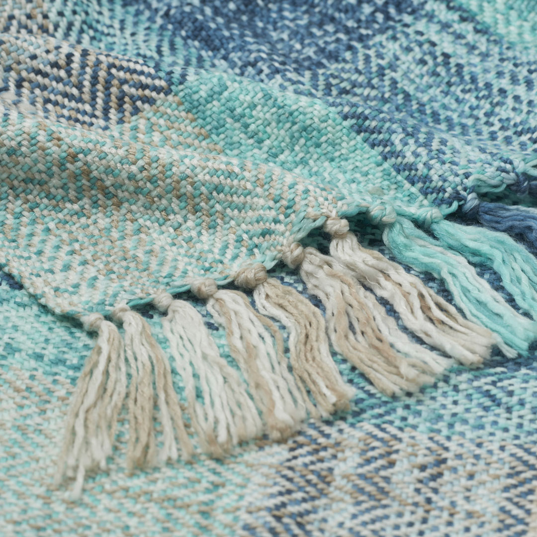 Shop Peru Check Throw - Blue Multionline | Bed Bath N' Table