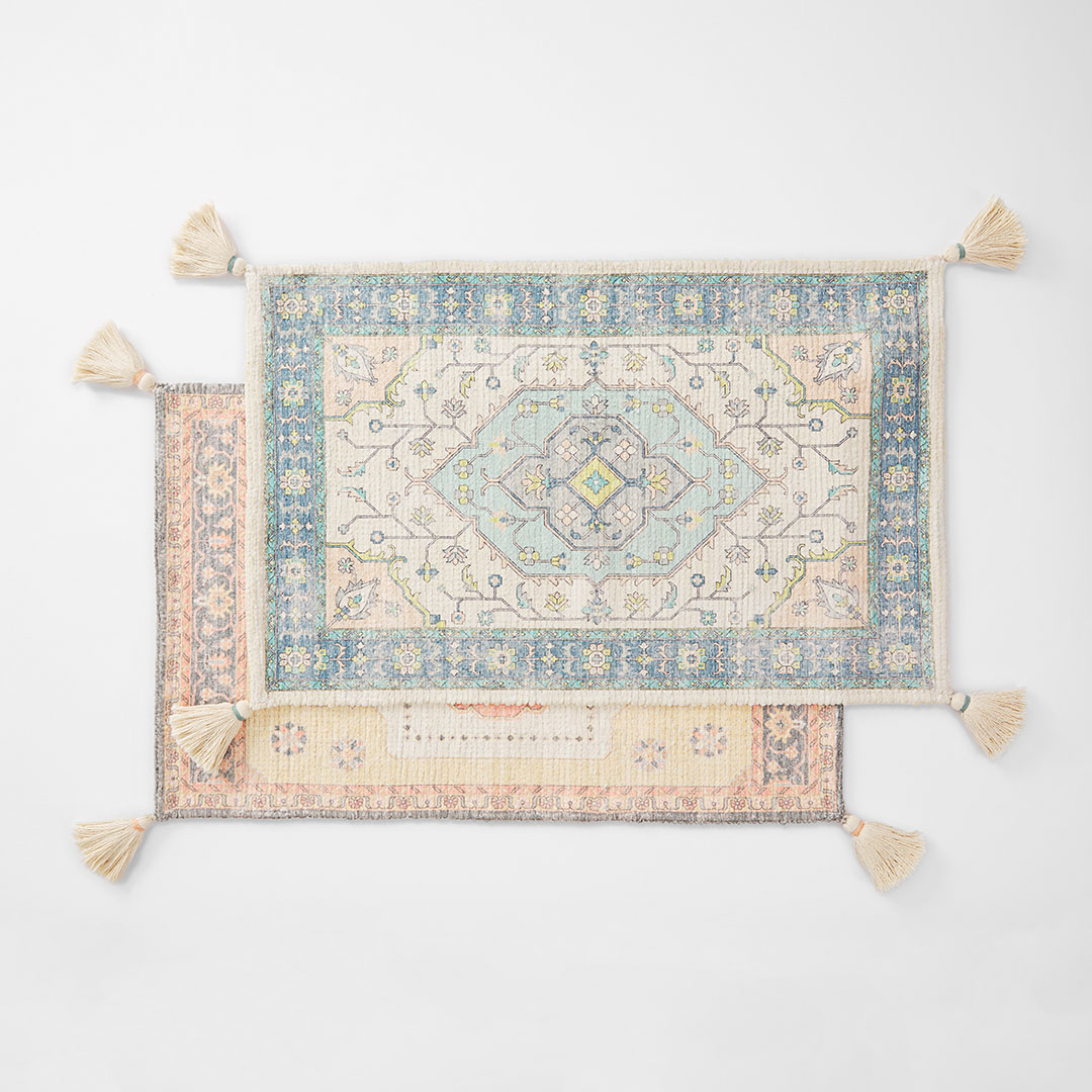 Shop Luzern Bath Mat - Blue Online | Bed Bath N' Table