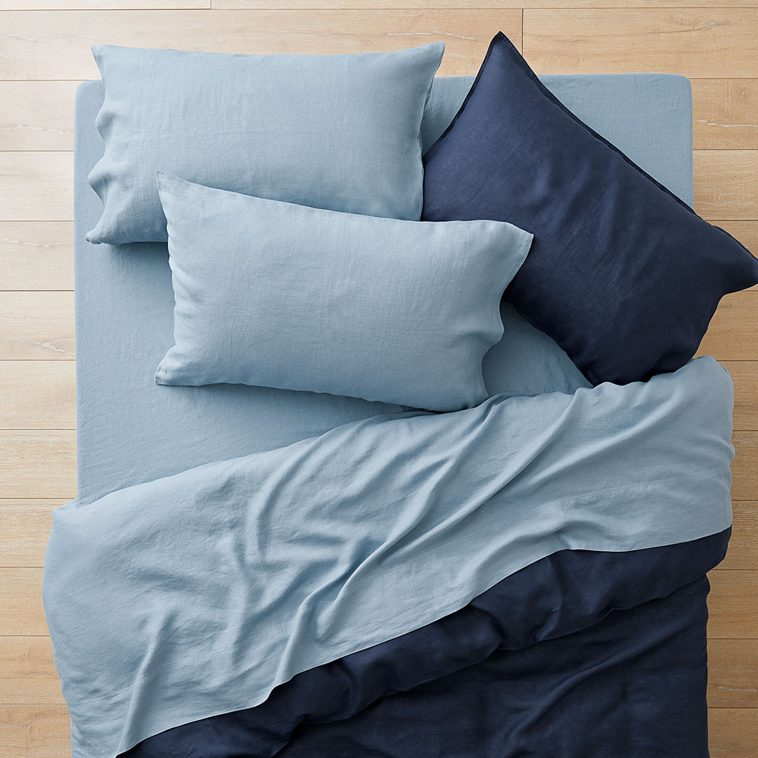 Buy Milano Sheet Set - Smoke Blue Online | Bed Bath N' Table