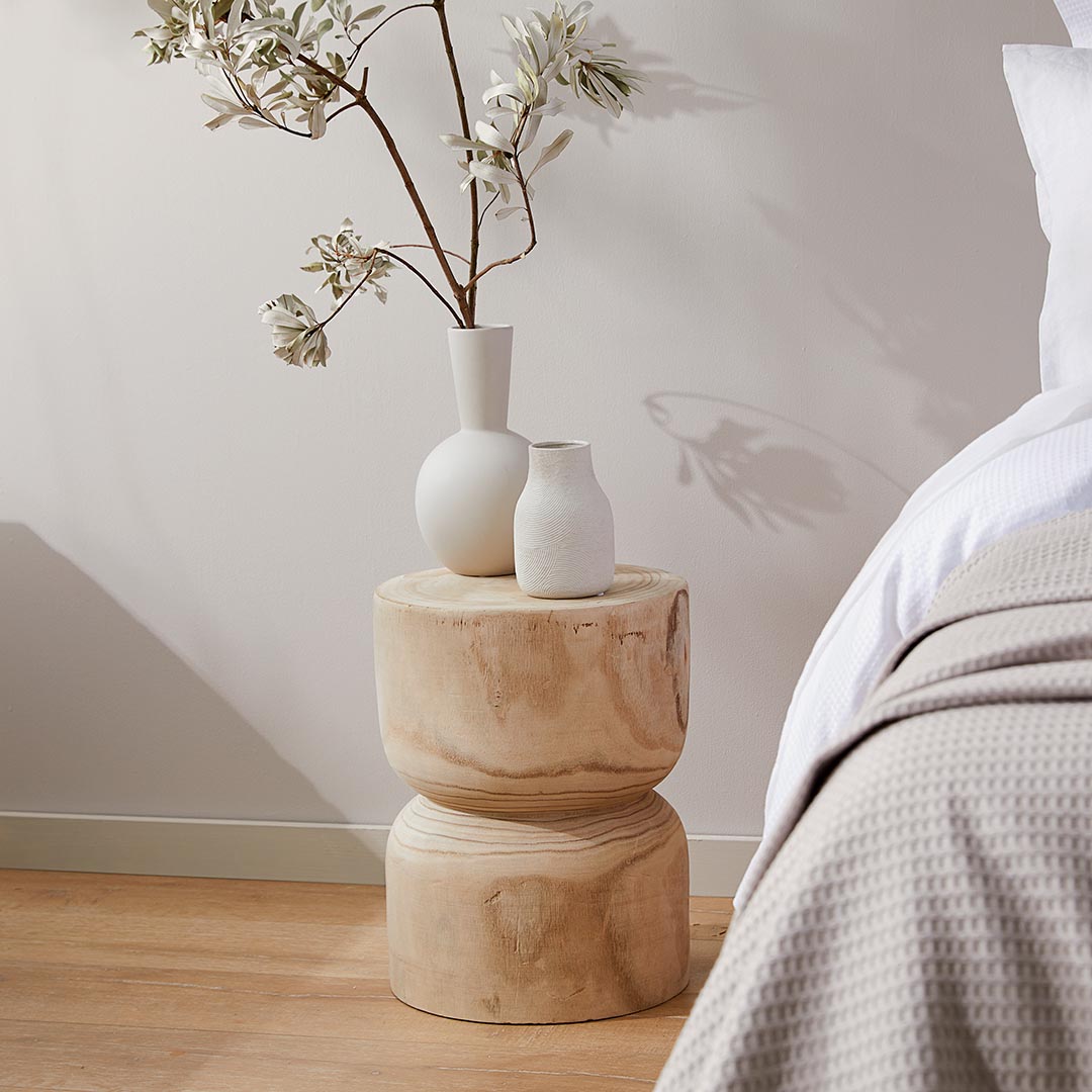 Shop Madden Wood Stool Online | Bed Bath N' Table