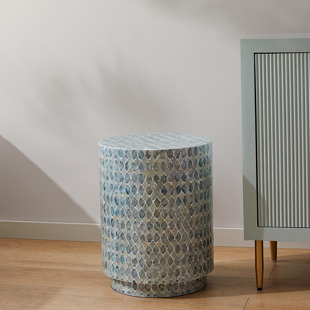 Shop Rhodes Inlay Stool Online | Bed Bath N' Table