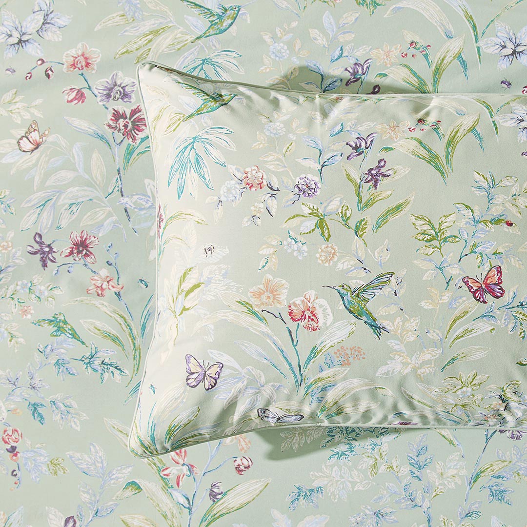 Buy Botanica Quilt Cover - Green/Cream Online | Bed Bath N' Table