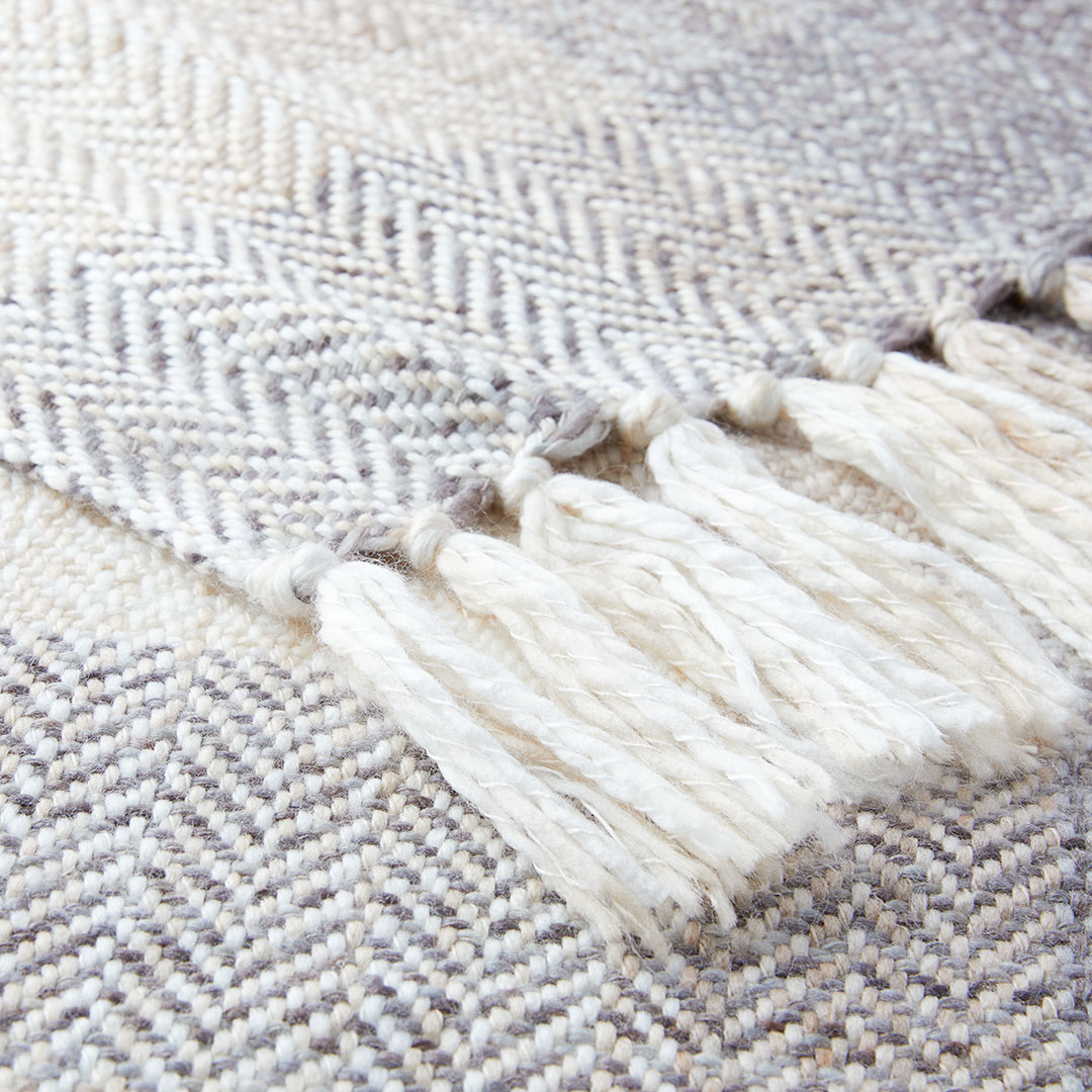 Shop Peru Check Throw - Charcoal/Natural Online | Bed Bath N' Table