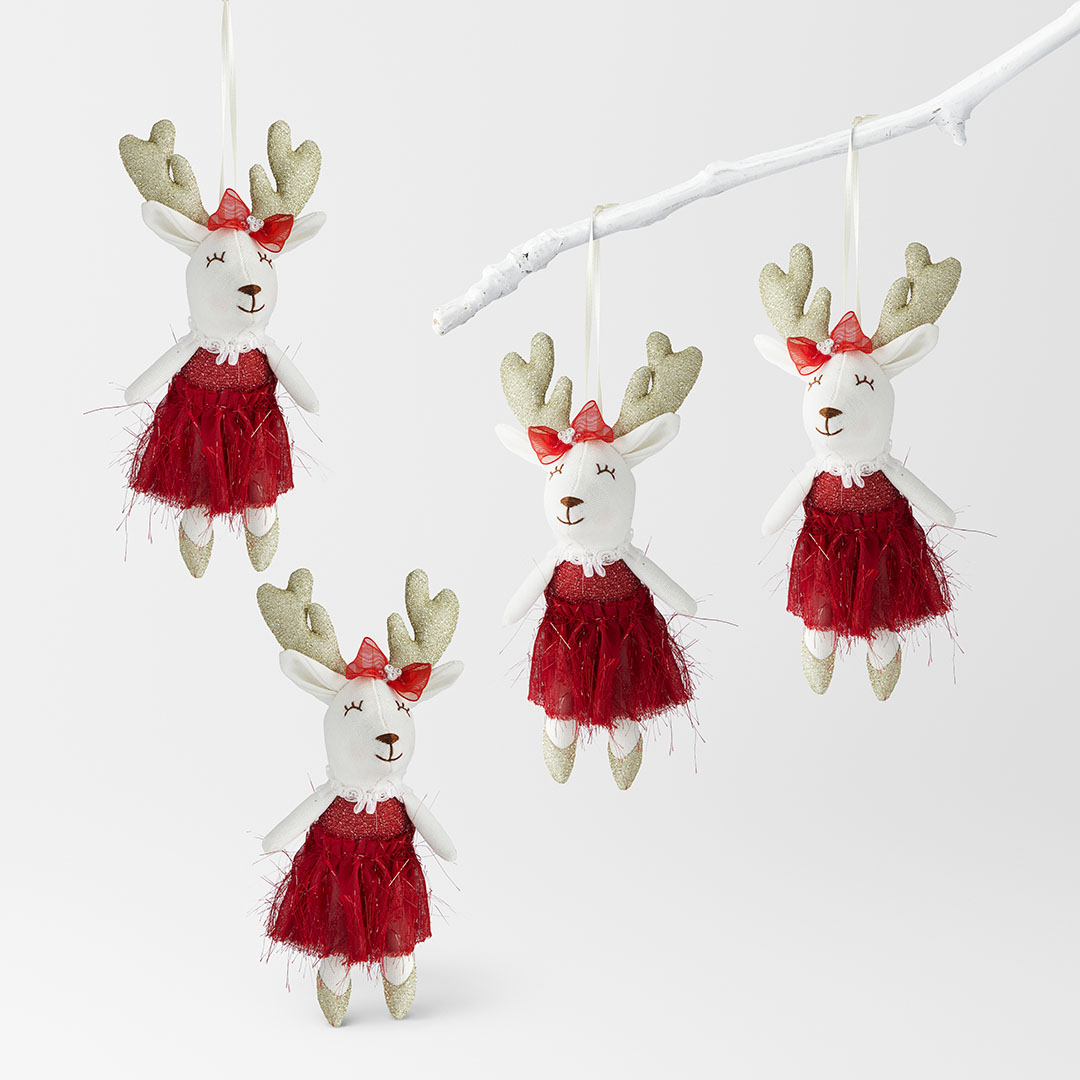 Buy Ever Rose Reindeer Decoration Set Of 4 Online | Bed Bath N' Table