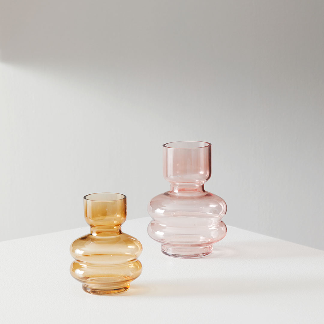 Shop Bubble Glass Vase Large - Pink Online | Bed Bath N' Table