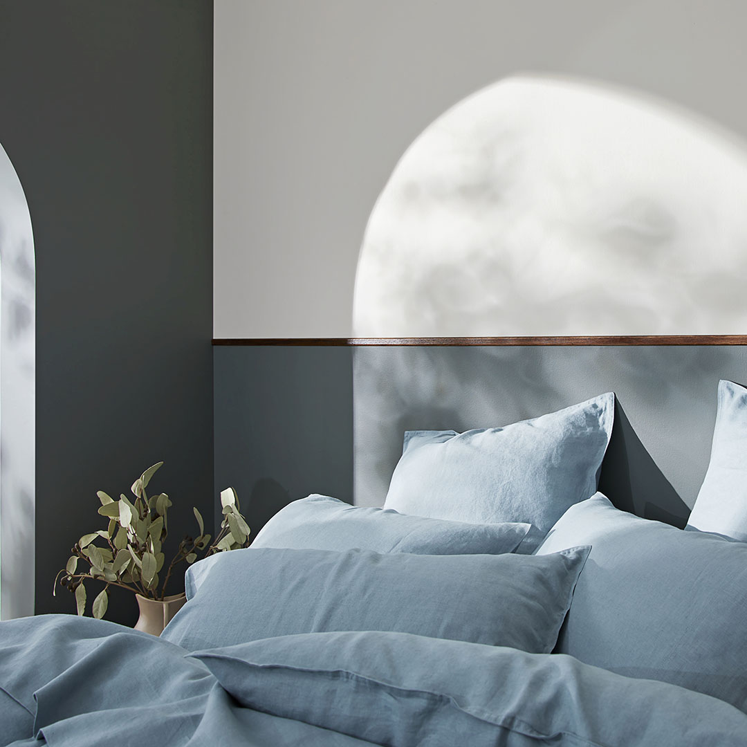 Buy Milano Quilt Cover -Smoke Blue Online | Bed Bath N' Table