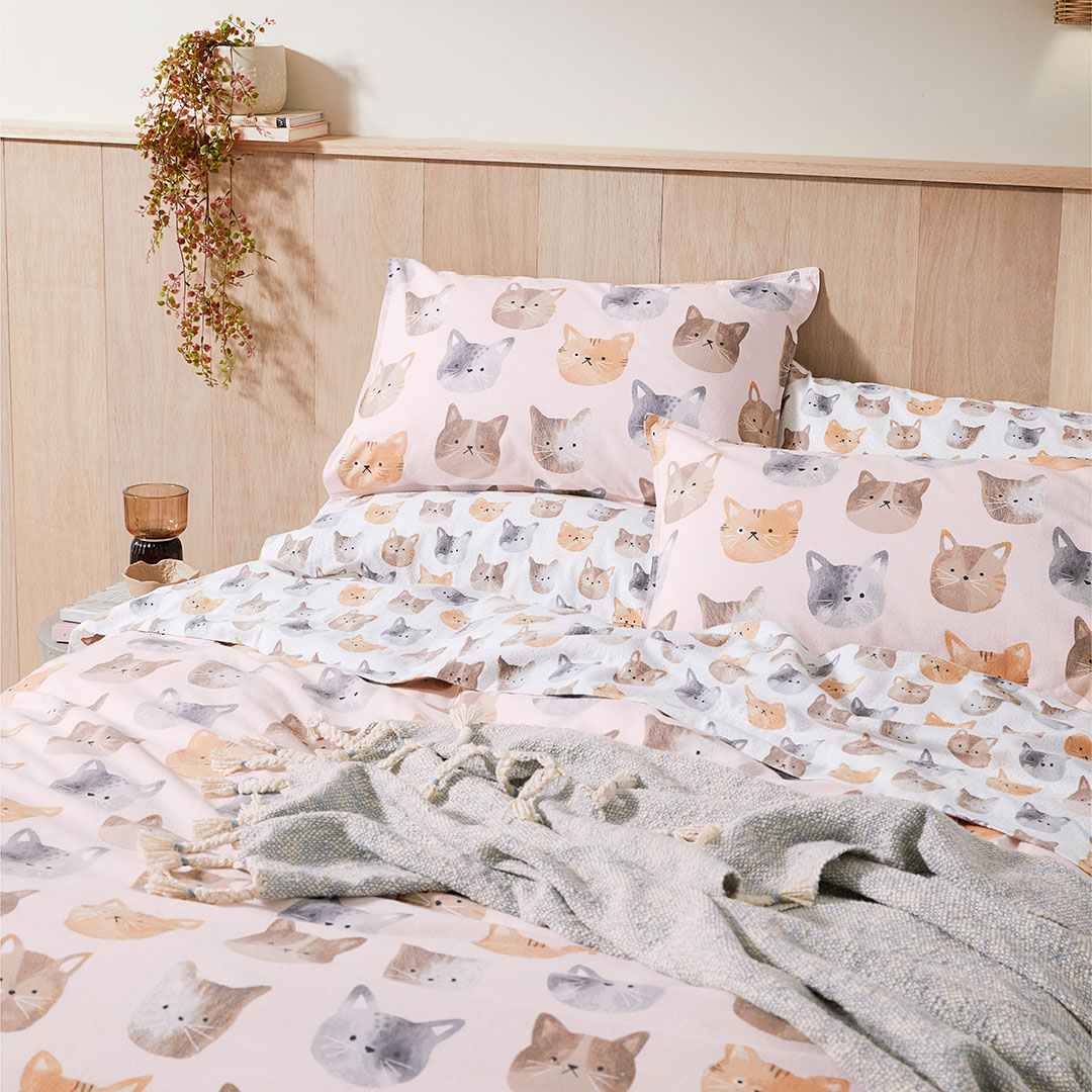 Shop Nala Flannelette Quilt Cover Set Online | Bed Bath N' Table