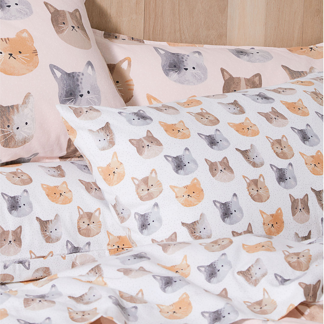 Shop Nala Flannelette Quilt Cover Set Online | Bed Bath N' Table