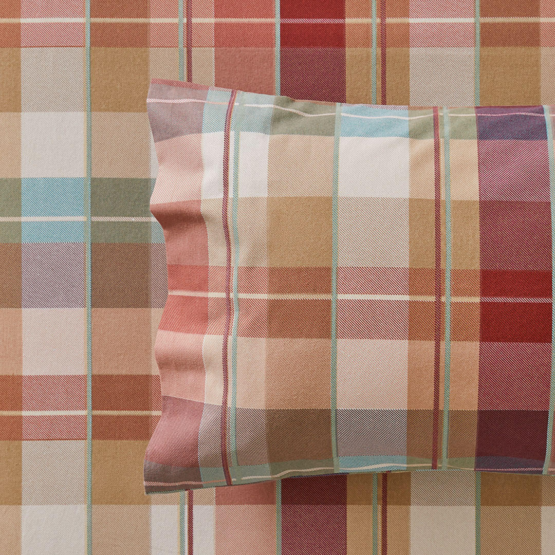 Shop Madison Flannelette Sheet Set - Brick Online | Bed Bath N' Table