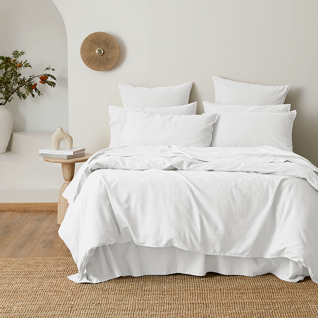 Buy Metro Quilt Cover - White Online | Bed Bath N' Table