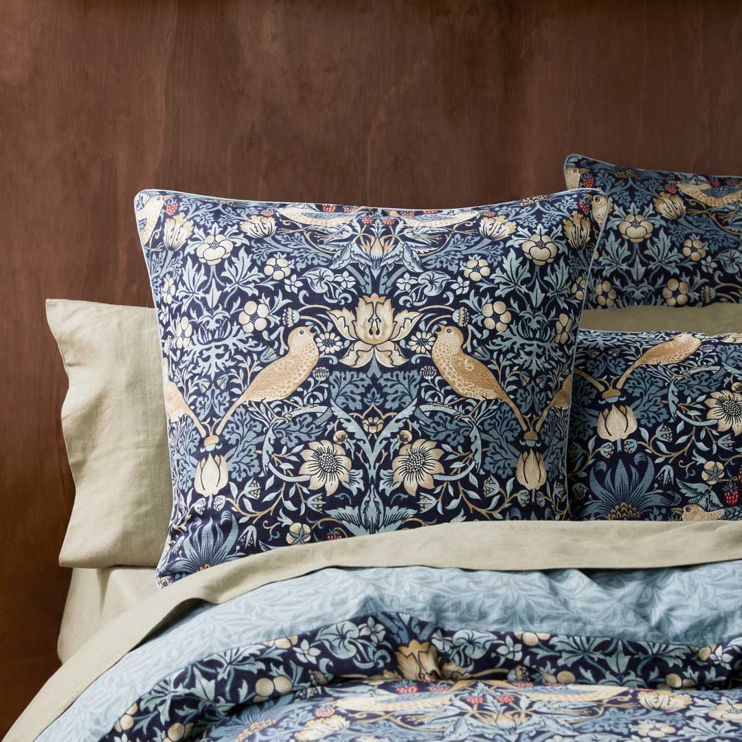 Buy Strawberry Thief Quilt Cover - Ink Online | Bed Bath N' Table