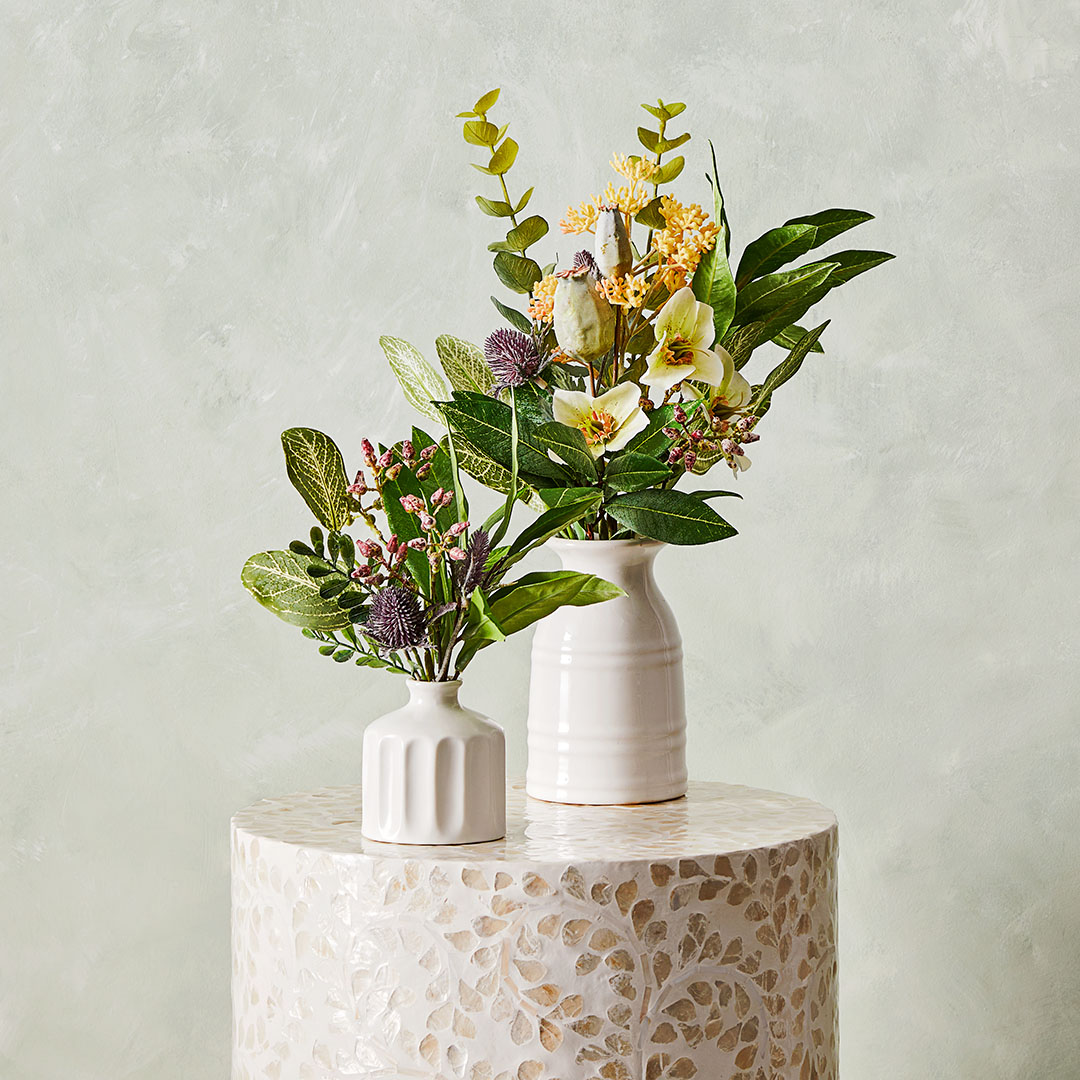 Shop Floral & Native Arrangement In Ceramic Vase - Green Online | Bed ...