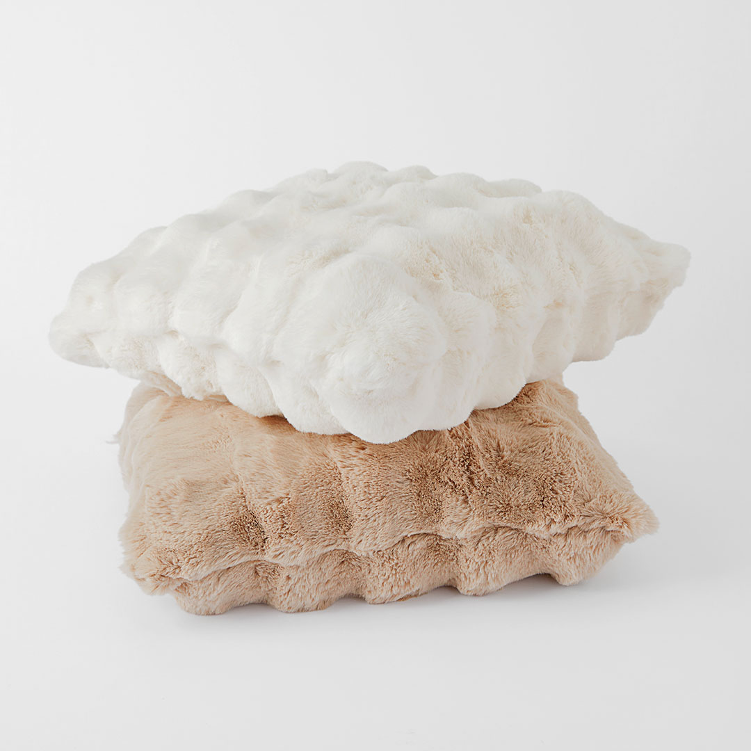 Shop Malmo Fur Cushion - Ivory Online | Bed Bath N' Table