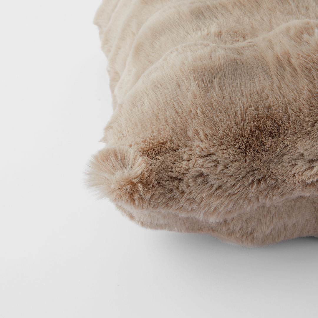 Shop Malmo Faux Fur Cushion - Pumice Online | Bed Bath N' Table
