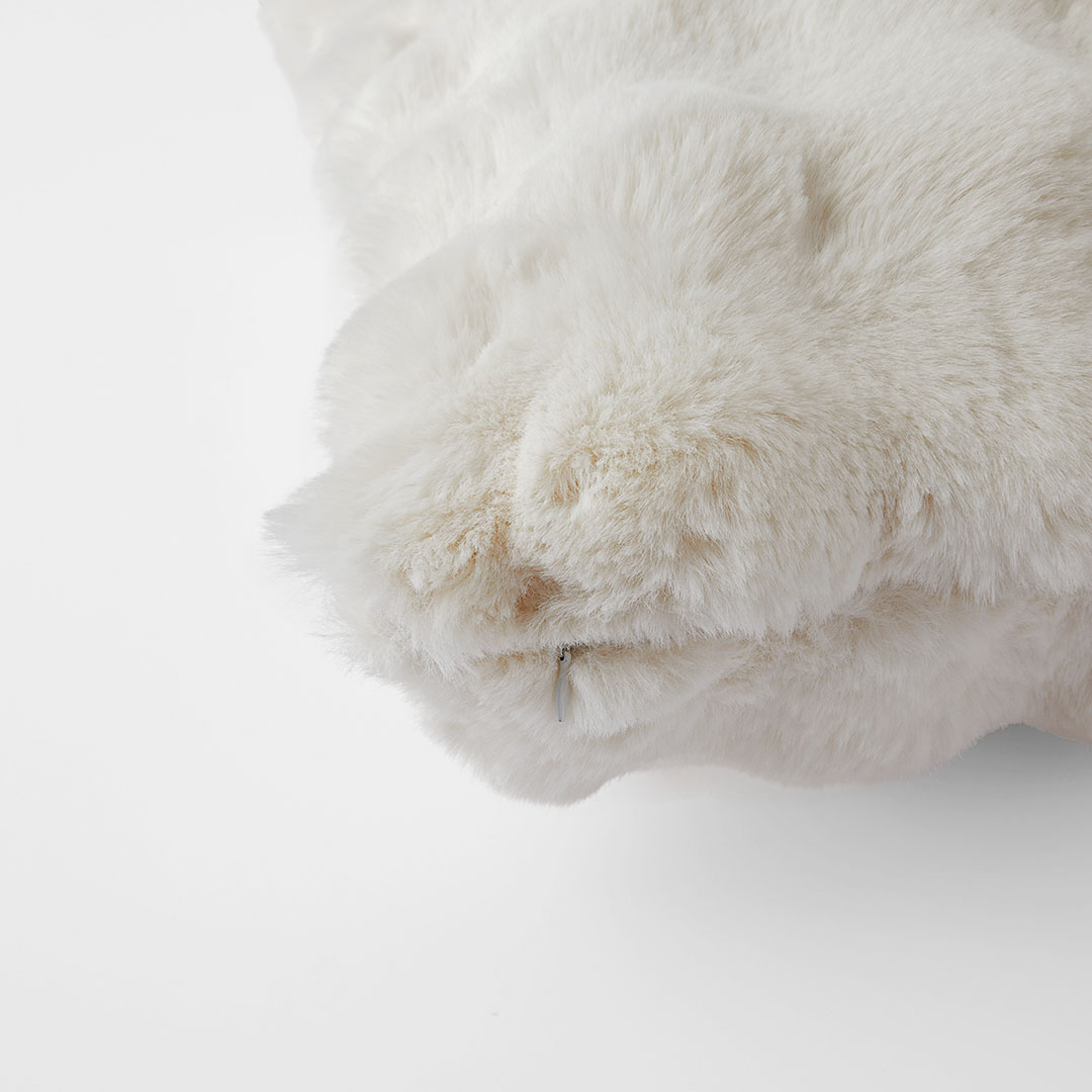 Shop Malmo Faux Fur Cushion - Ivory Online | Bed Bath N' Table