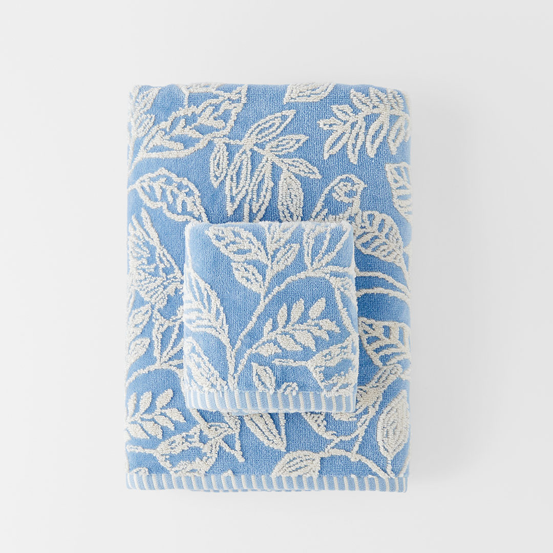 Shop Birdsong Towel - Blue Online | Bed Bath N' Table