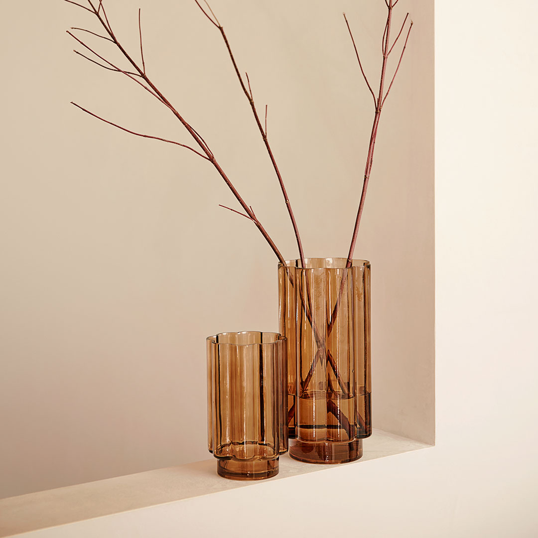 Shop Pippa Glass Vase Large - Cinnamon Online | Bed Bath N' Table