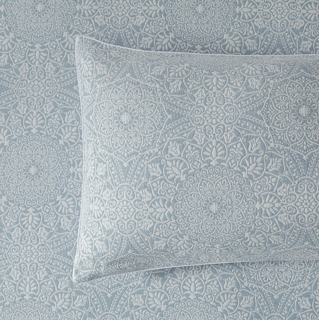 Shop Arlen Quilt Cover - Soft Blue Online | Bed Bath N' Table