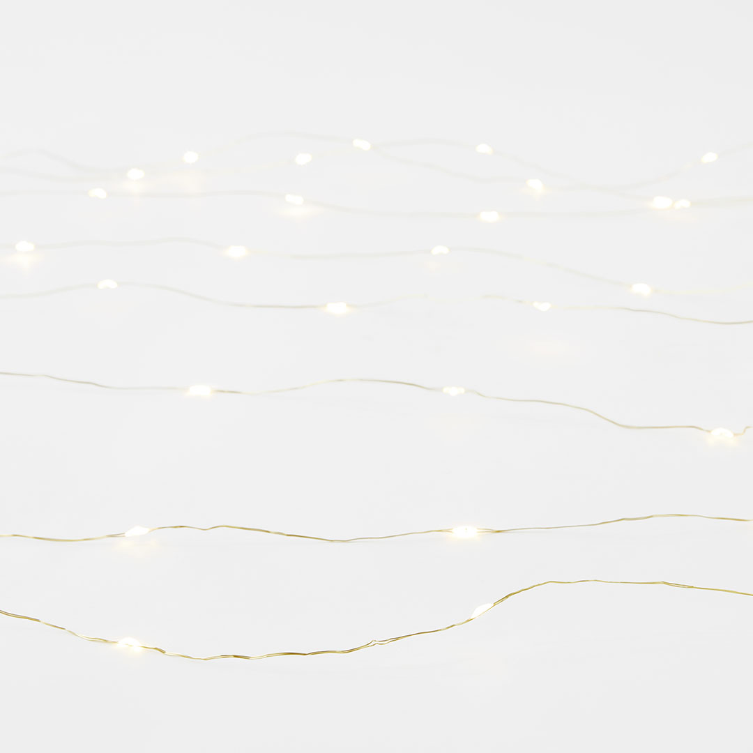 Shop LED Glisten String Lights 6m - Gold Online | Bed Bath N' Table