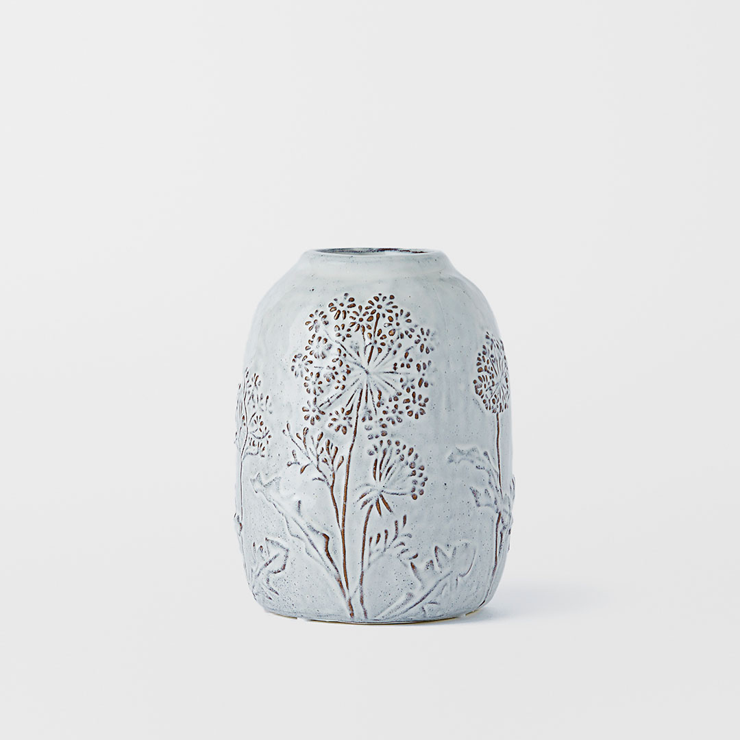 Shop Alessia Ceramic Vase Small - White Smoke Online |Bed Bath N' Table