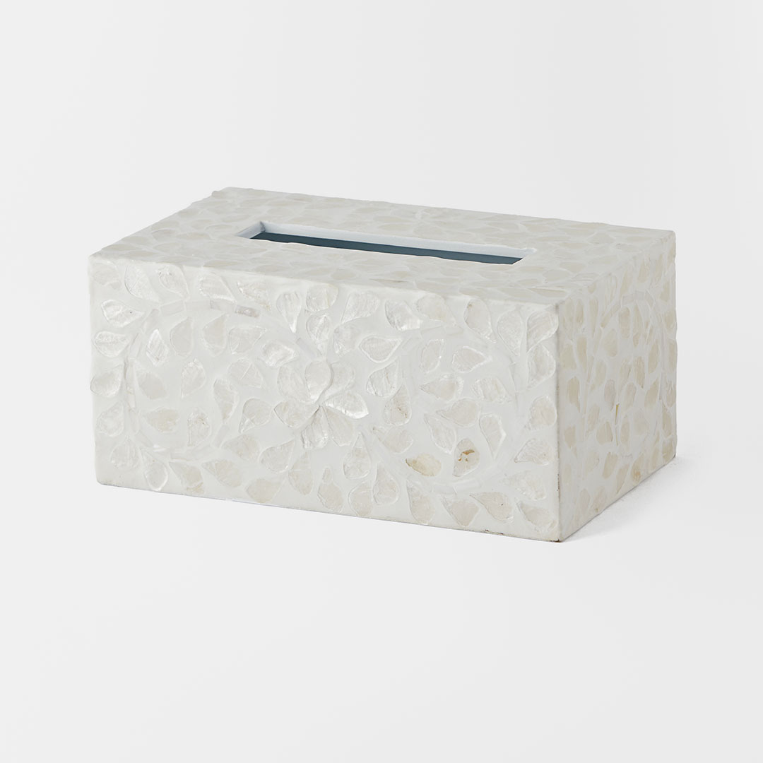 Shop Alice Inlay Tissue Box Cover Rectangle - Ivory Online |Bed Bath N ...