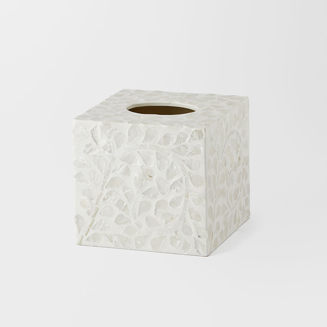 Shop Alice Inlay Tissue Box Cover Square - Ivory Online |Bed Bath N' Table