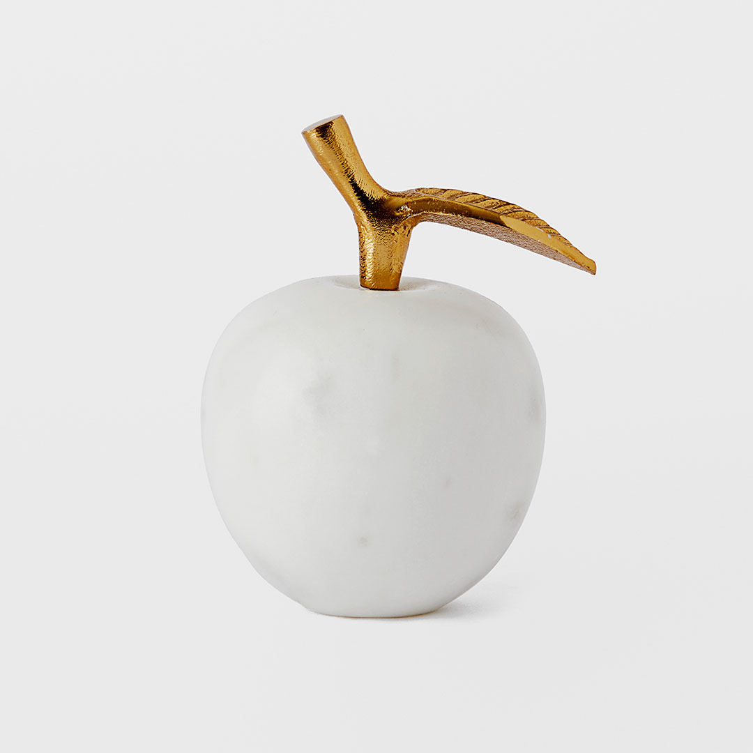 Shop Apple Marble Sculpture Online |Bed Bath N' Table