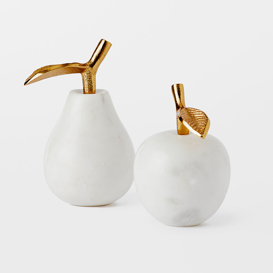 Shop Apple Marble Sculpture Online |Bed Bath N' Table